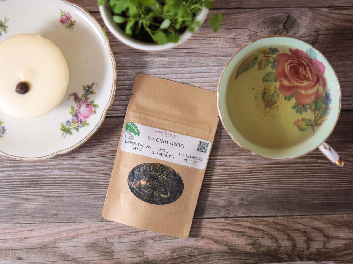 Coconut Green | Green Tea, Loose Leaf – Open Door Tea CT