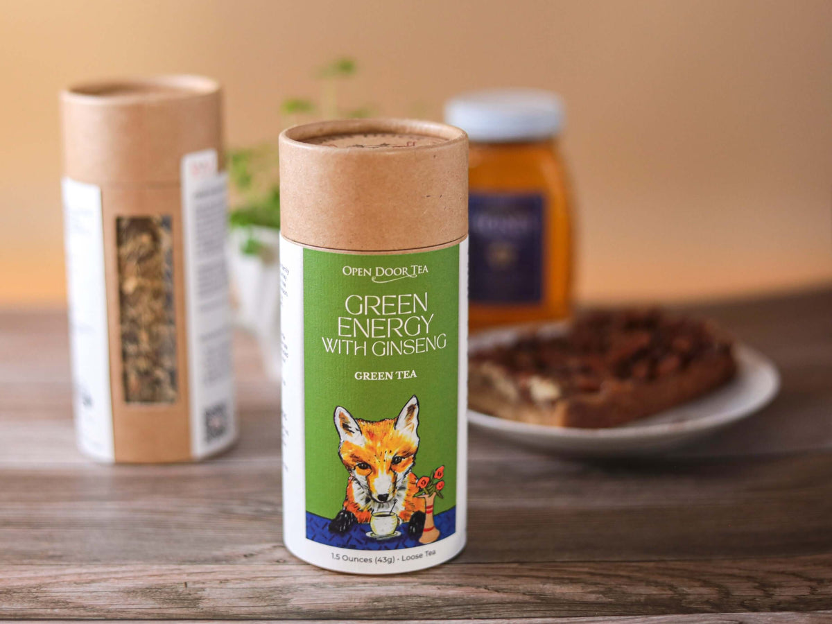 Green Energy with Ginseng | Green Tea, Loose Leaf – Open Door Tea CT