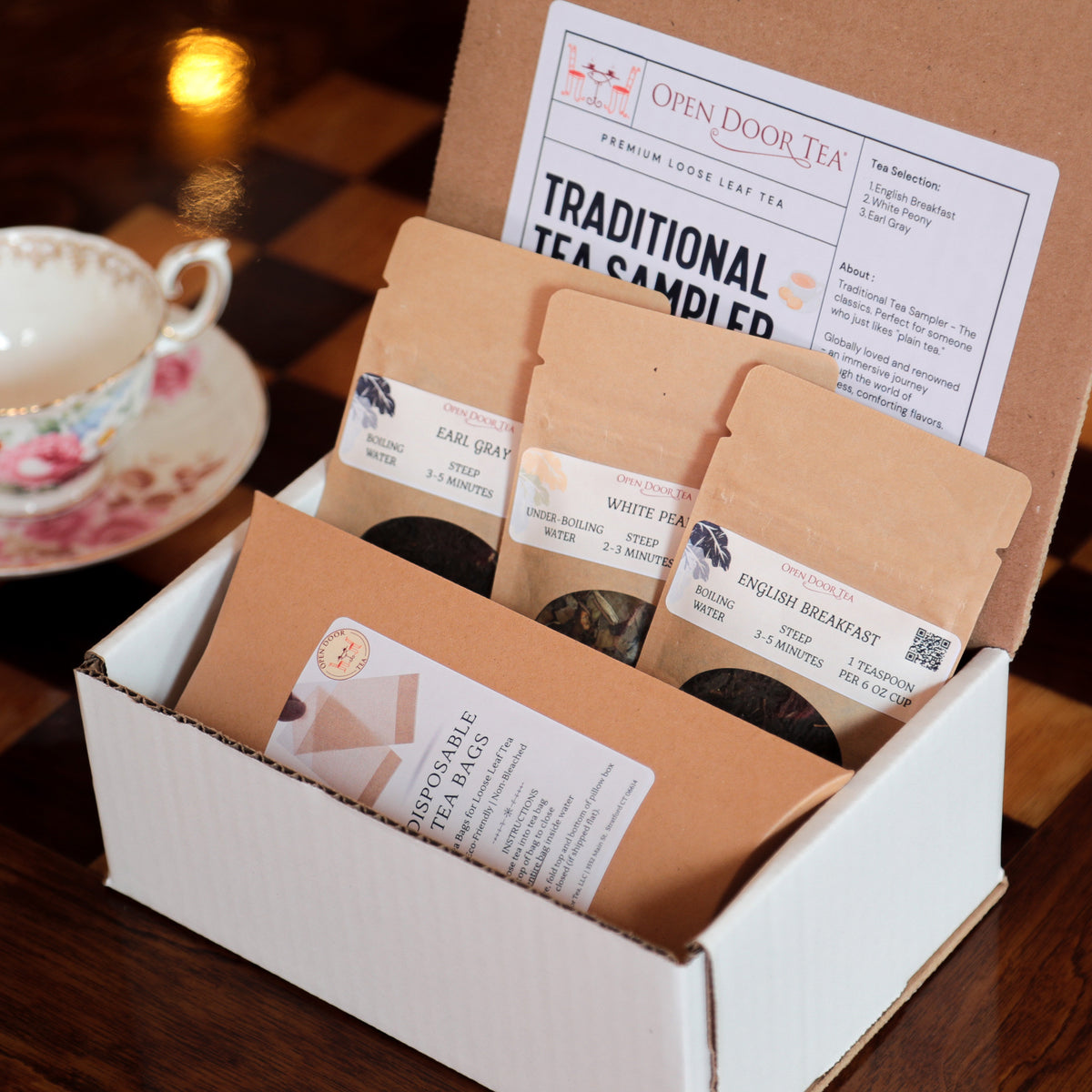 Traditional Tea Sampler | 3 Loose Leaf Teas for Gifts & Tastings – Open ...