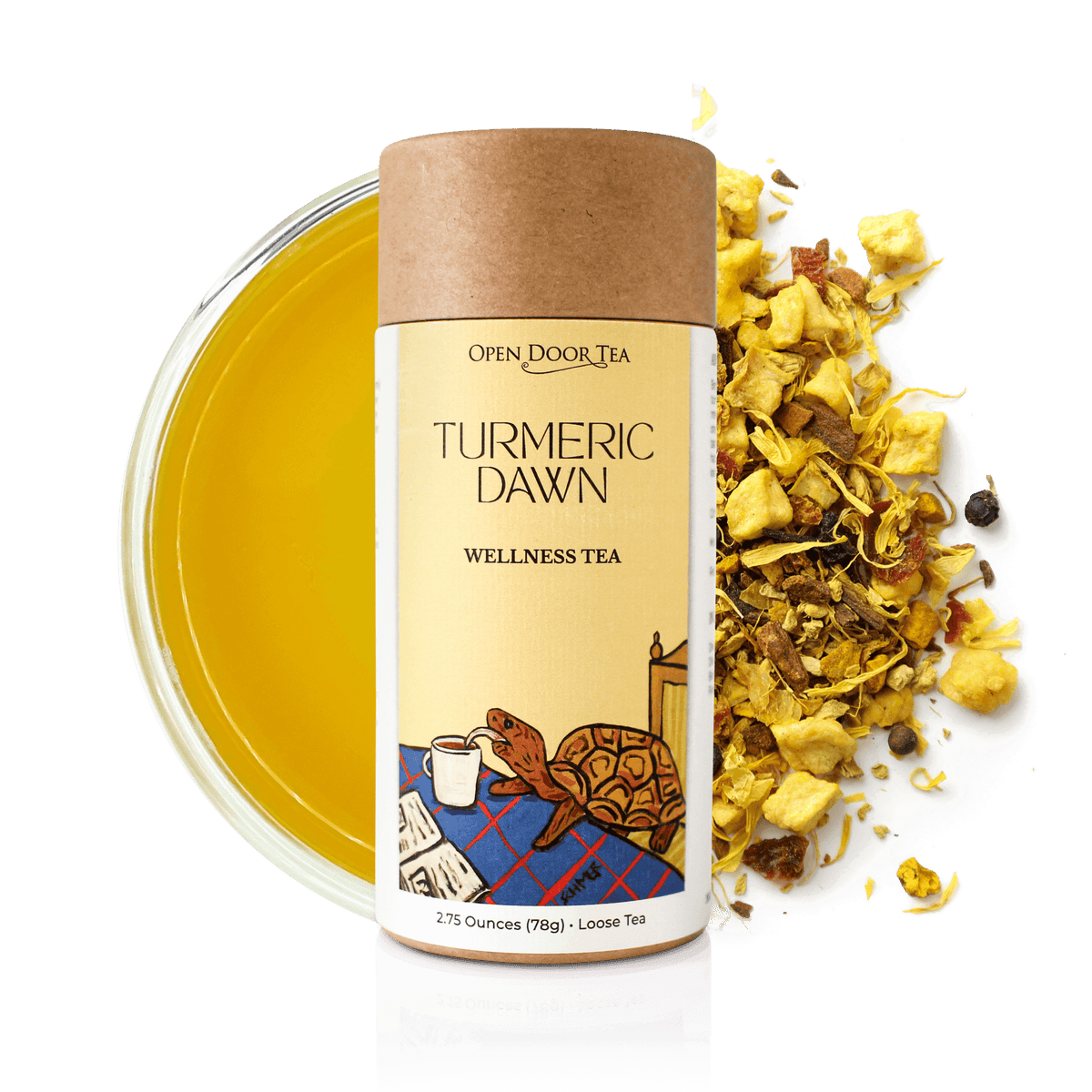 Turmeric Dawn | Herbal, Functional Tea, Loose Leaf – Open Door Tea CT